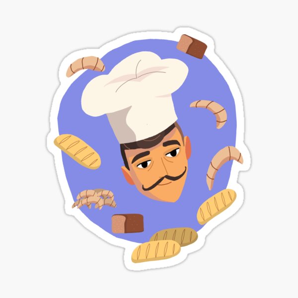 "Baker" Sticker for Sale by judibousten | Redbubble