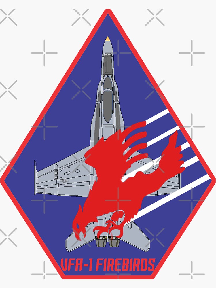 "Top Gun Maverick VFA-1 Firebirds F/A-18 Hornet" Sticker for Sale by ...