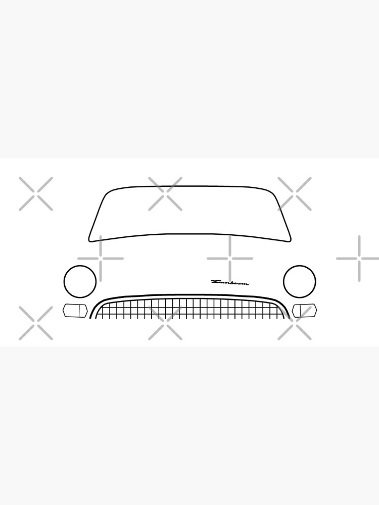 "Sunbeam Tiger Mk II classic 1960s British car black minimal outline ...