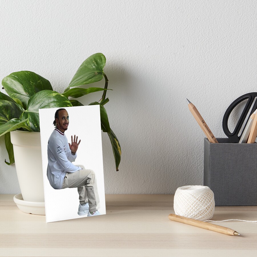 "Lewis hamilton sitting Meme" Art Board Print for Sale by Nerdy ...