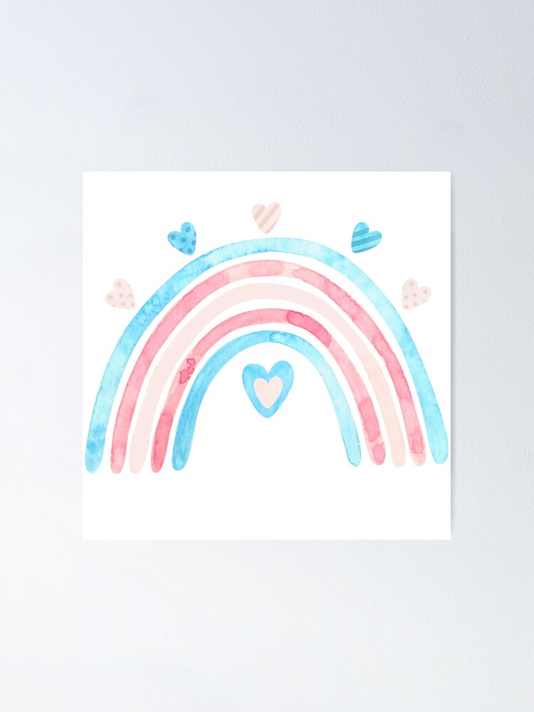 "Pride Month Trans Coloured Rainbow design blue" Poster for Sale by ...