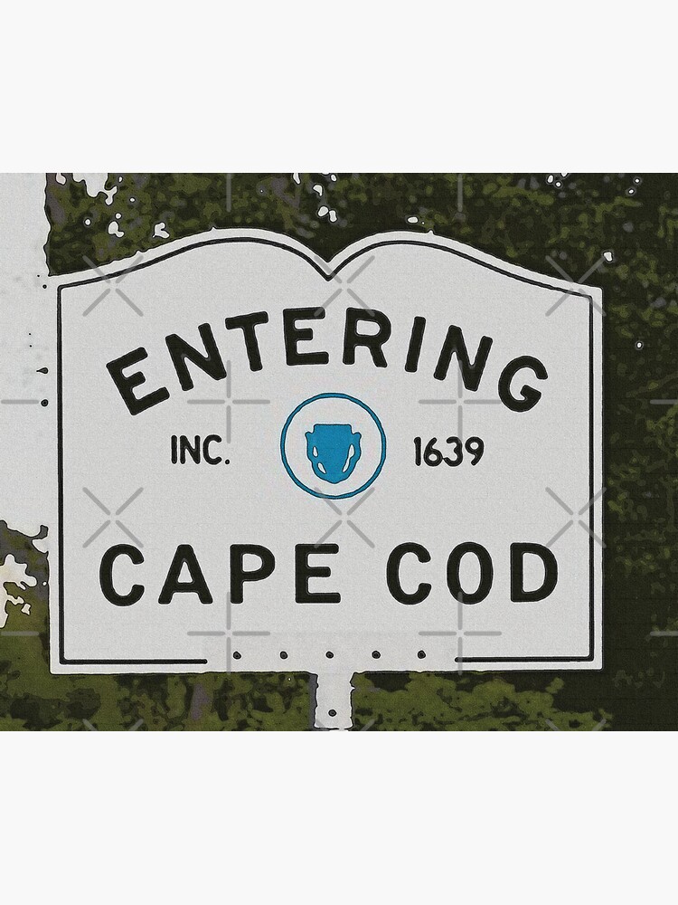 "Entering Cape Cod - Canvas Look Road Sign" Sticker for Sale by ...