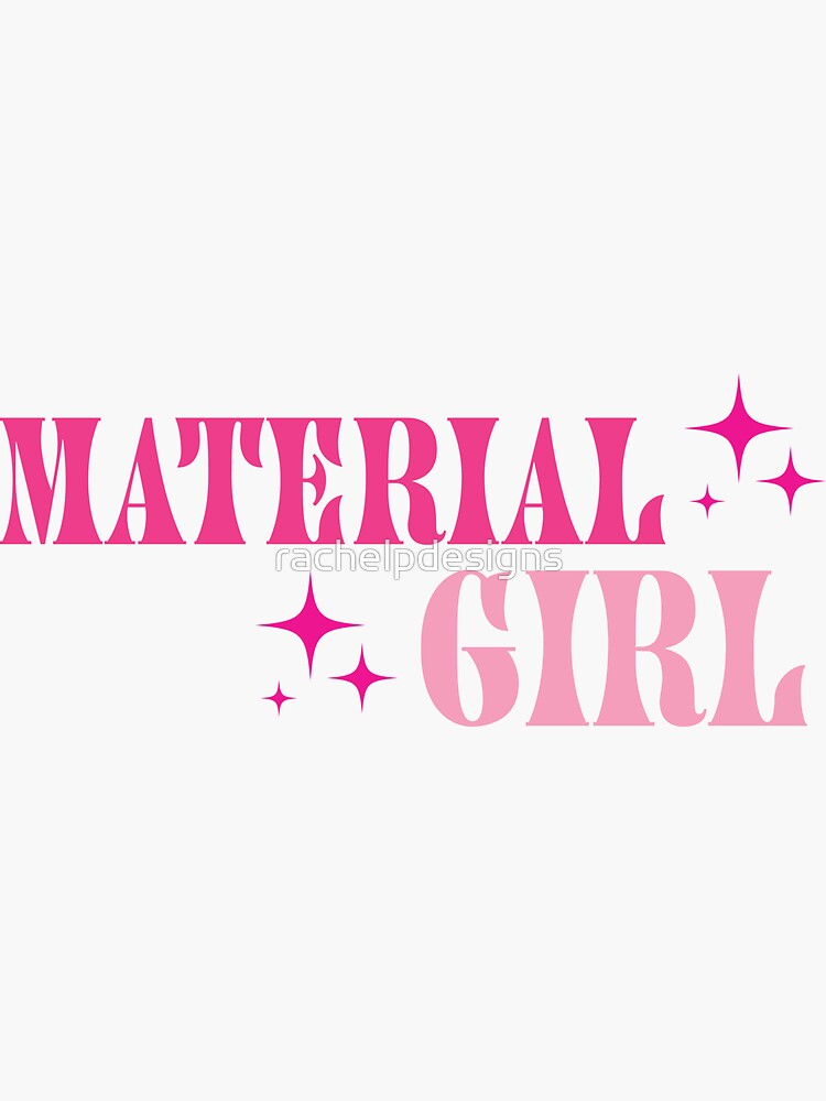 "Material Girl pink sparkles" Sticker for Sale by rachelpdesigns ...
