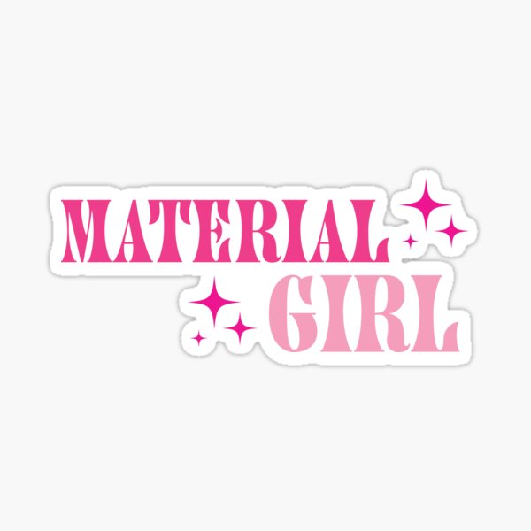 "Material Girl pink sparkles" Sticker for Sale by rachelpdesigns ...