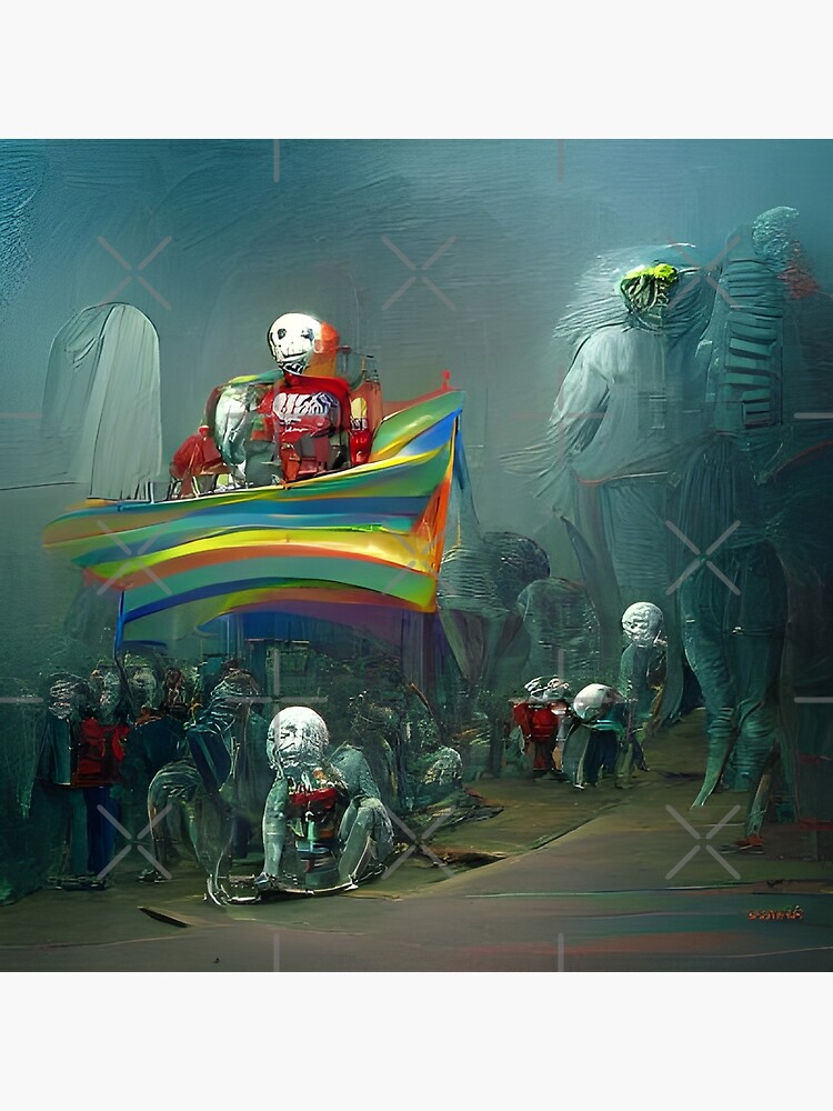 "Robots Pride Parade AI-GENERATED ART" Poster for Sale by zeroes-and ...