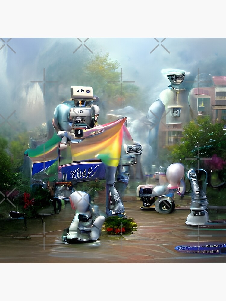 "Robots parade AI-GENERATED ART" Poster for Sale by zeroes-and-ones ...