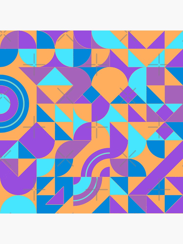 "geometric colorful patterns conceptual Art - Abstract Neo Geo graphic ...