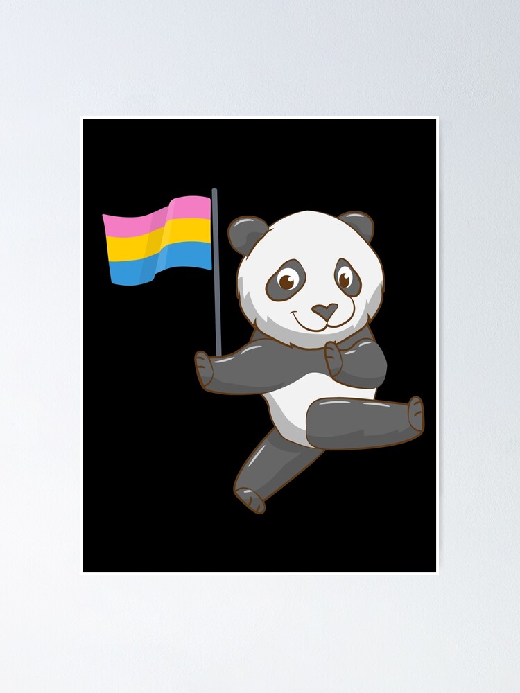 "Cute Pansexual Flag Panda Chinese Animal LGBT" Poster for Sale by ...