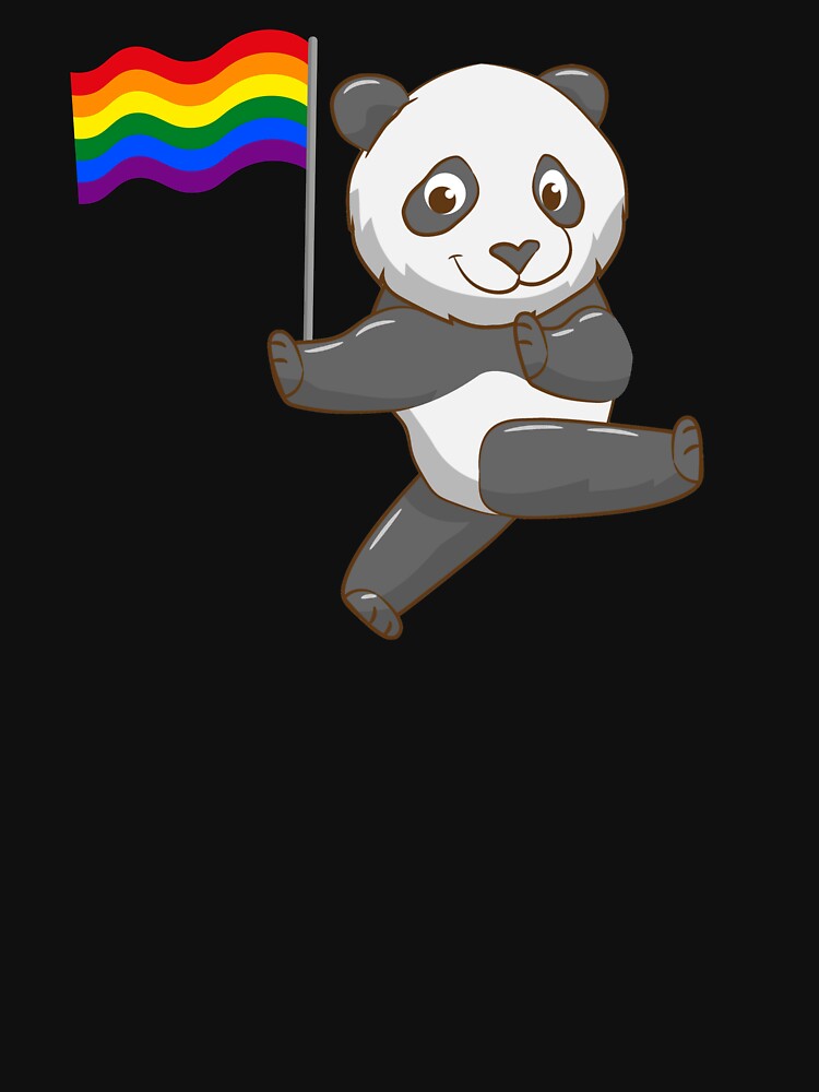 "Cute Rainbow Flag Panda Chinese Animal LGBT" T-shirt for Sale by ...