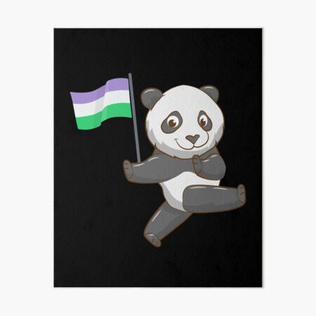 "Cute Genderqueer Flag Panda Chinese Animal LGBT" Art Board Print for ...