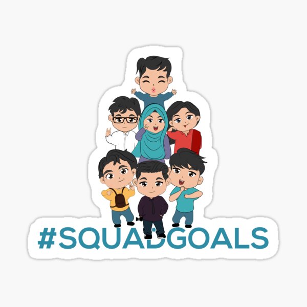 "Squad Goals" Sticker for Sale by fariajv | Redbubble