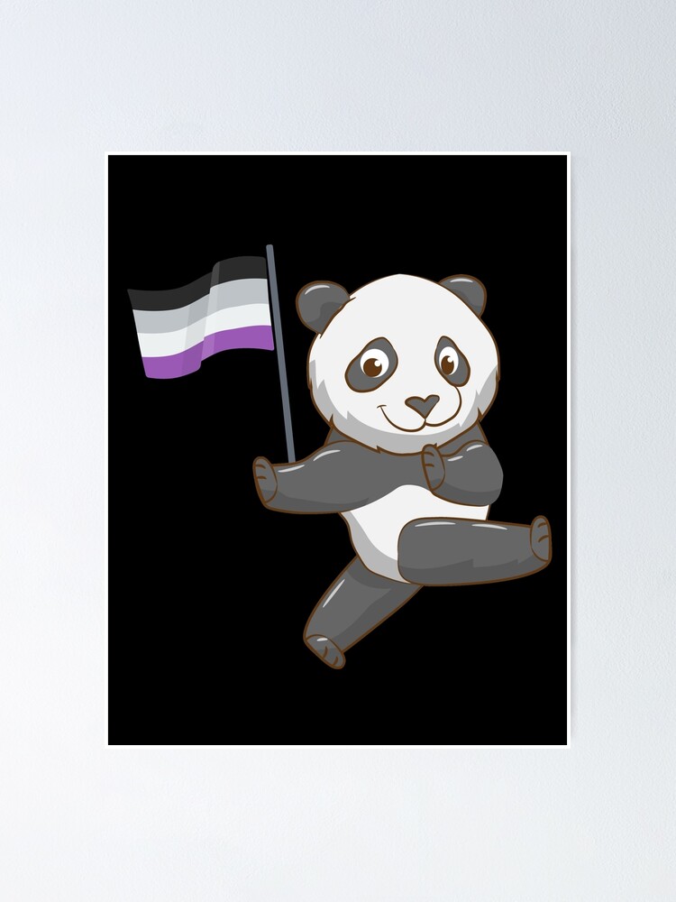 "Cute Asexual Flag Panda Chinese Animal LGBT" Poster for Sale by ...