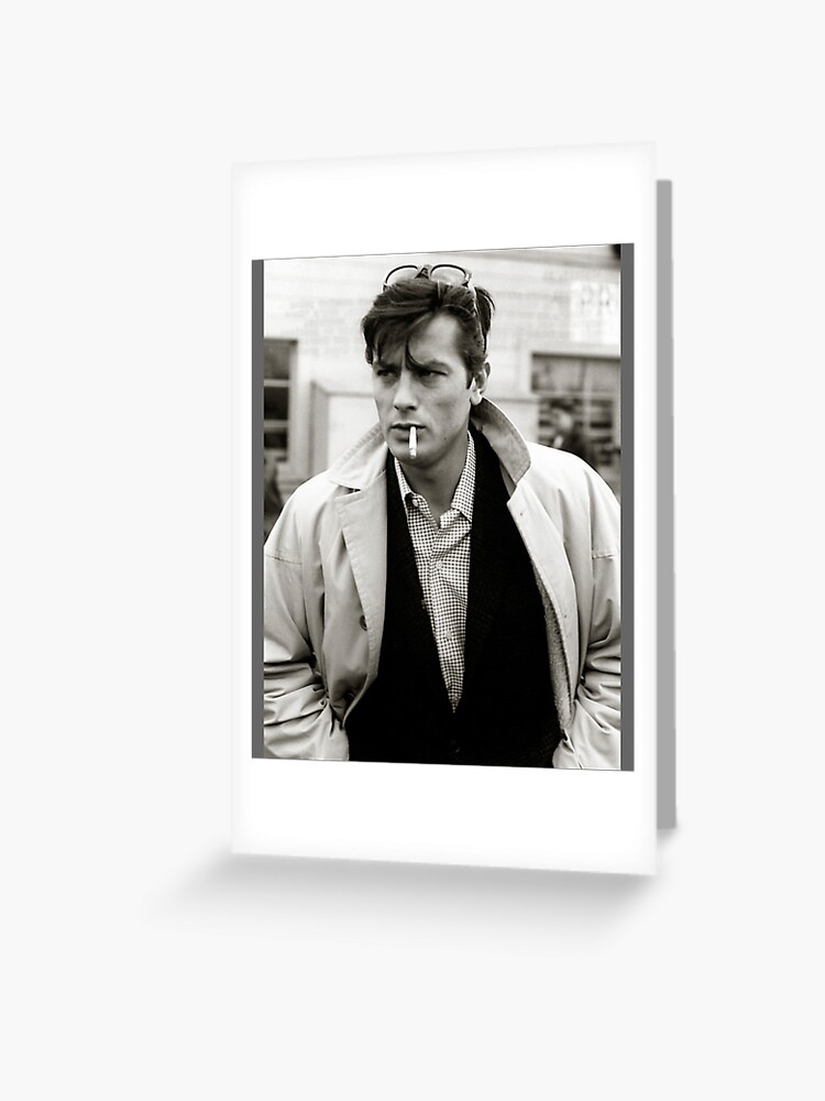 "Alain Delon smoking cigarette Classic" Greeting Card for Sale by ...