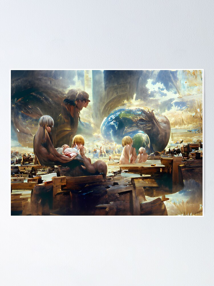 "The World Before God Was Born AI-GENERATED ART" Poster by zeroes-and ...