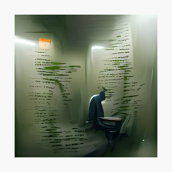 "Programmer In A Cubicle AI-GENERATED ART" Photographic Print for Sale ...