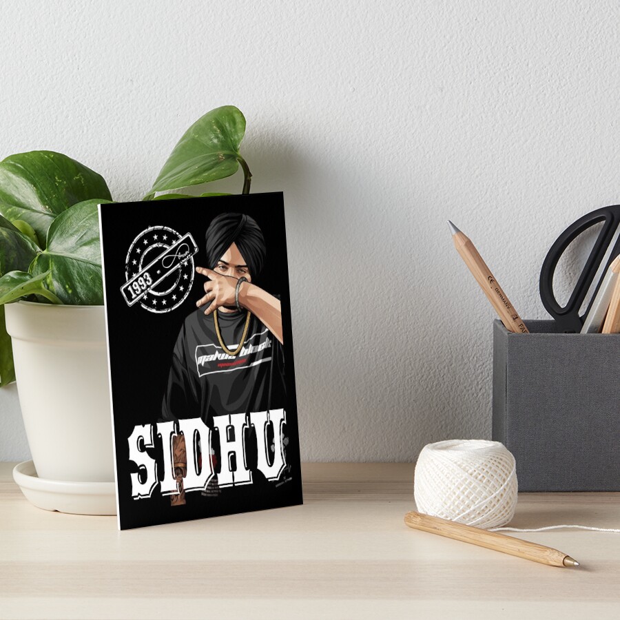 "sidhu moose wala stickers" Art Board Print by vpaints | Redbubble