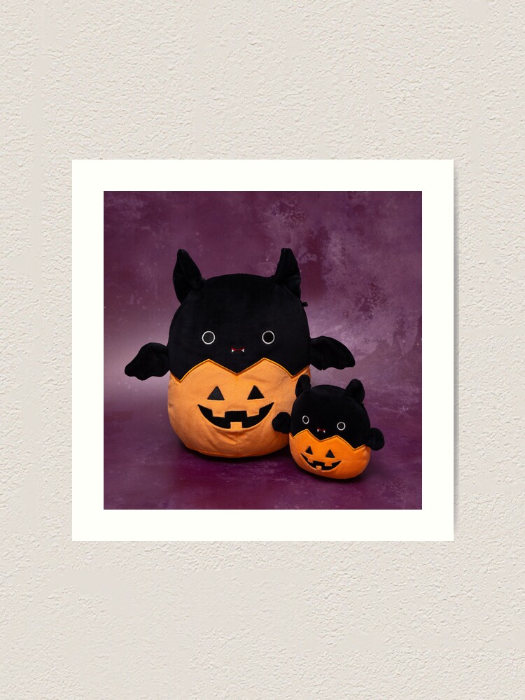 "Squishmallow Emily the Bat in Pumpkin Photo" Art Print for Sale by ...