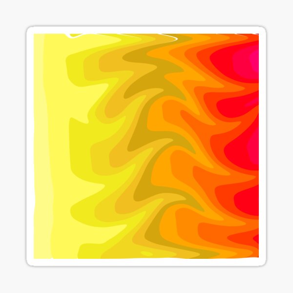 "Fire Yellow & Red " Sticker for Sale by Rosie-the-Doggo | Redbubble