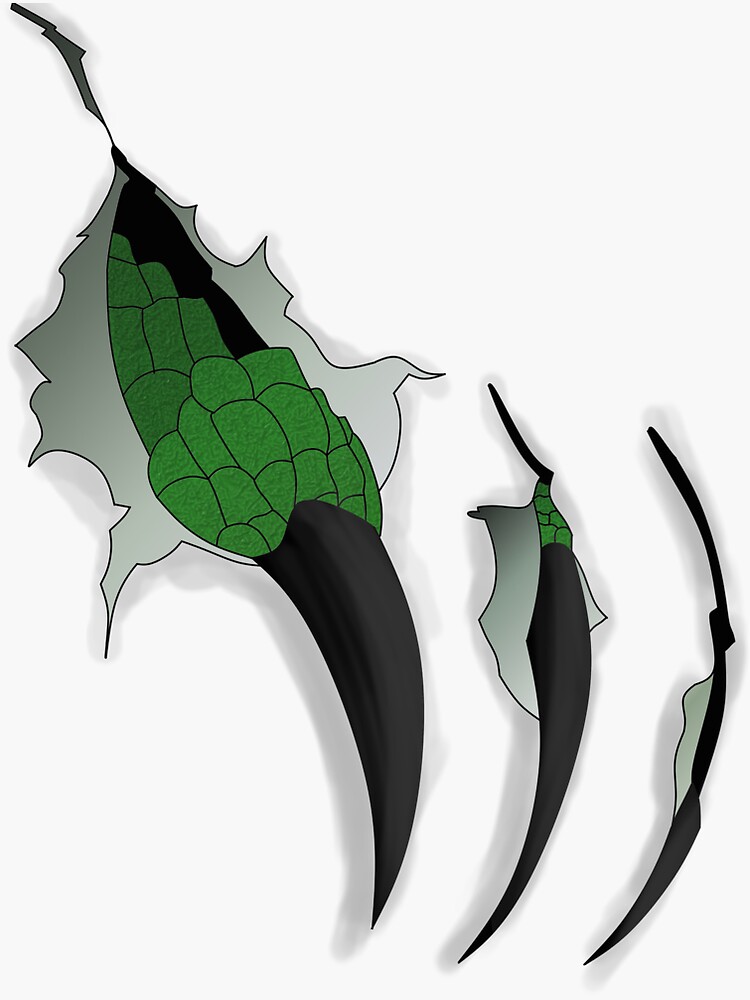 "dragon claw tearing through " Sticker for Sale by thedragonreaper ...