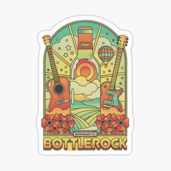 "Bottlerock festival" Sticker for Sale by urbanstall | Redbubble