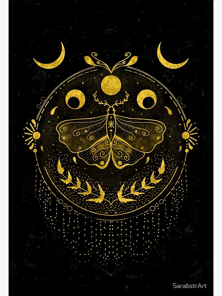 "Golden Moth" Poster for Sale by SarabstrArt | Redbubble