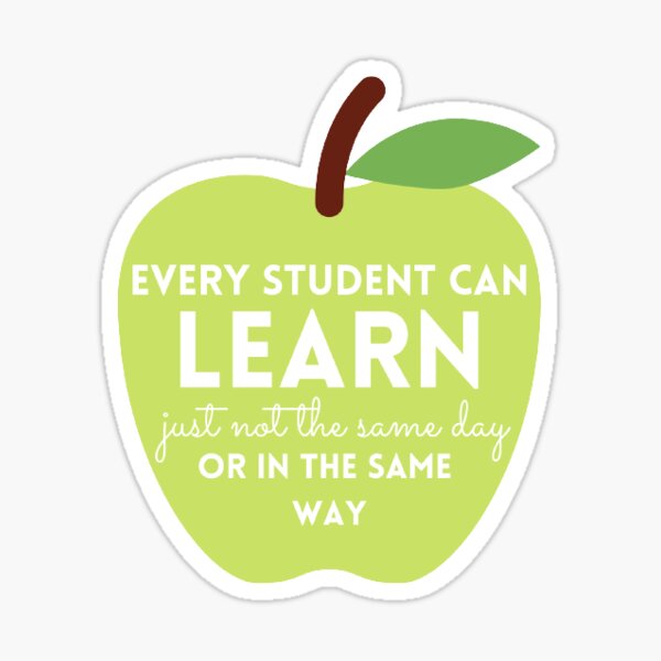 "Every Student Can Learn" Sticker for Sale by mackenziekeir | Redbubble