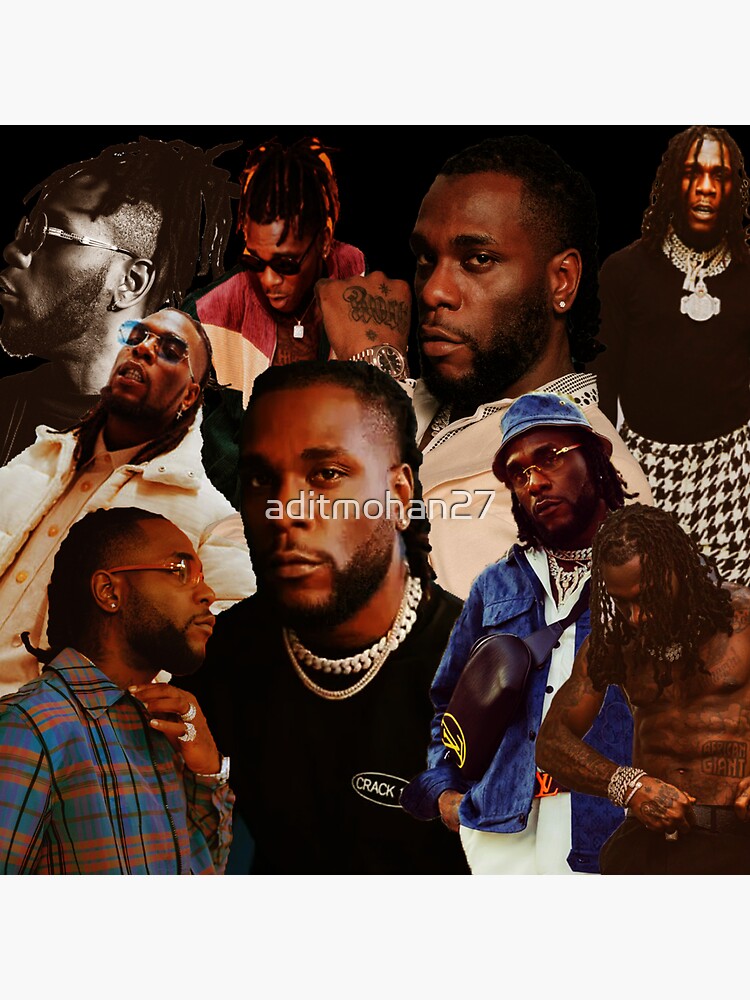 "Burna boy collage poster tribute design 2022" Sticker for Sale by ...