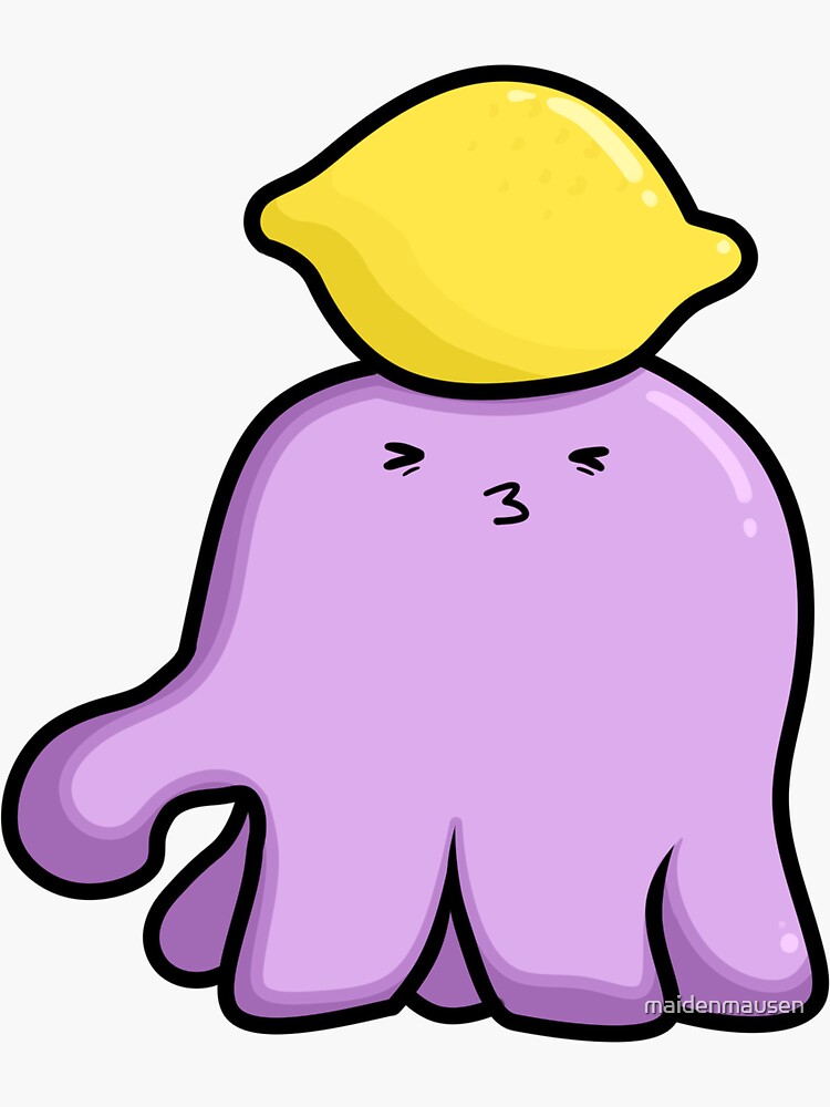lemon squiddle ♡" Sticker for Sale by maidenmausen | Redbubble