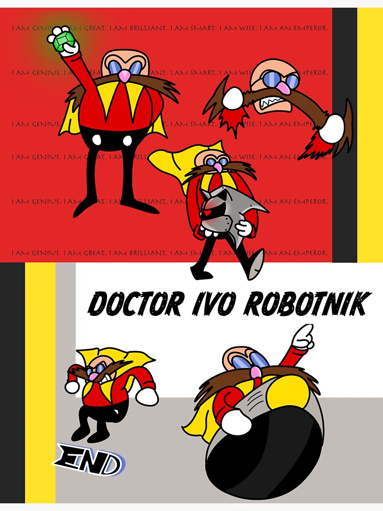 "Dr Ivo Robotnik" Sticker for Sale by Evillaugh-Toons | Redbubble
