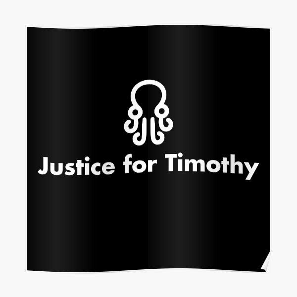 "Justice for Timothy" Poster for Sale by paintedlife | Redbubble