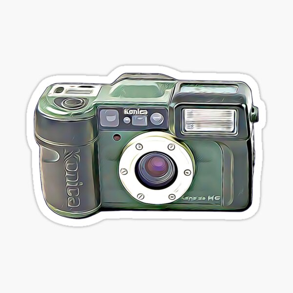 "Konica Vintage Camera" Sticker for Sale by InspireMoment | Redbubble