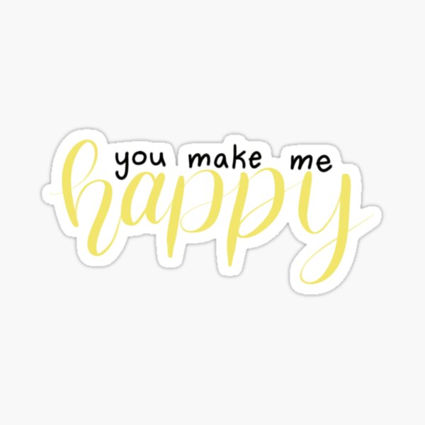 "Happy" Sticker for Sale by heylauren | Redbubble
