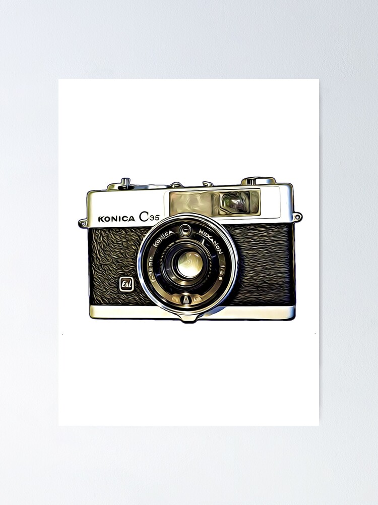 "Konica Vintage Camera" Poster for Sale by InspireMoment | Redbubble