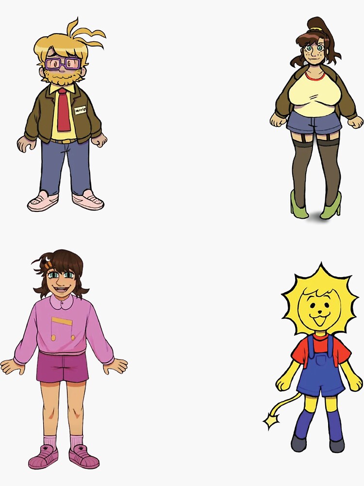 "BlueyCapsules characters pack of 4" Sticker for Sale by issamdesing ...