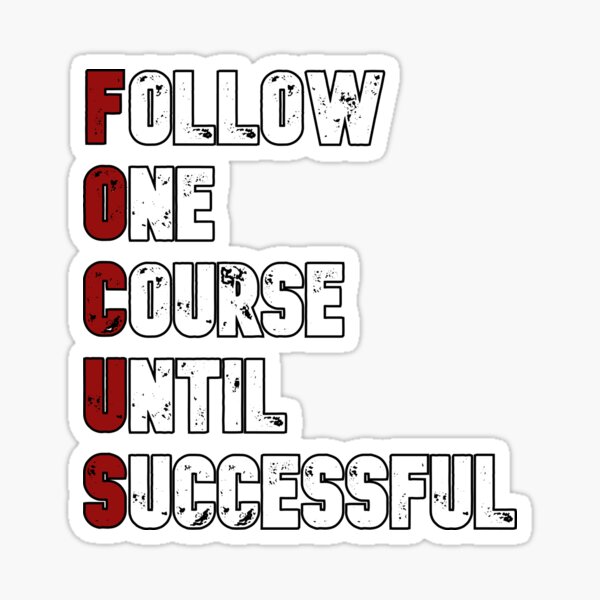 "FOCUS" Sticker for Sale by GRMShop | Redbubble