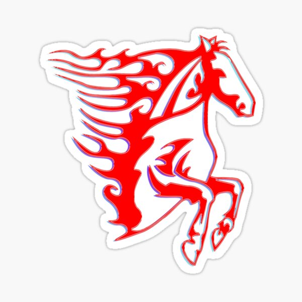 "Animal Red Horse" Sticker for Sale by Evelynsouza | Redbubble