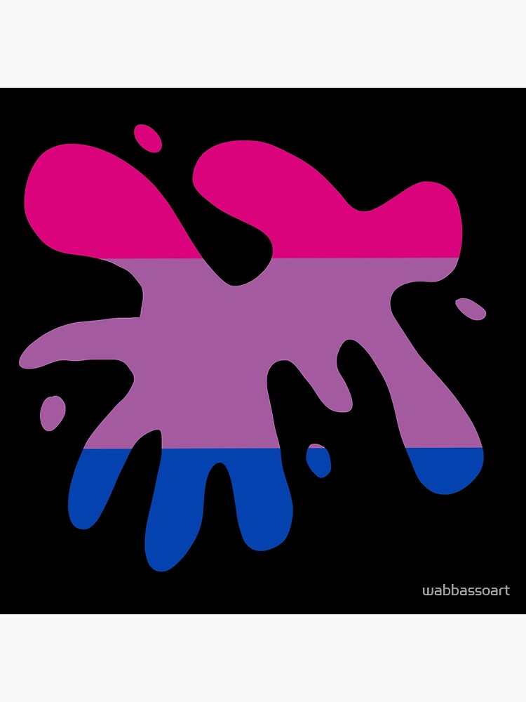 Bisexual Pride Flag Splatter Poster For Sale By Wabbassoart Redbubble