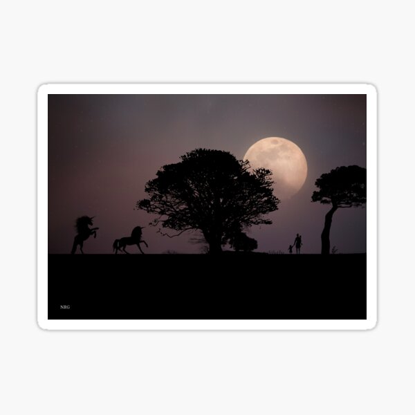 "Moonlight" Sticker for Sale by NRGeorgieva | Redbubble