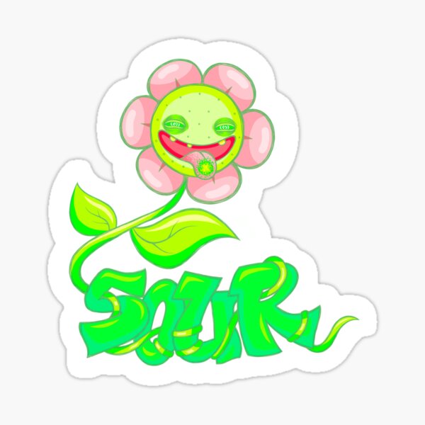 "Sour Flower" Sticker for Sale by veryangrybubble | Redbubble