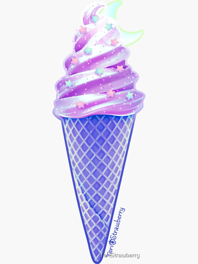 "Moonbeam Ice Cream" Sticker by TeriStrawberry | Redbubble
