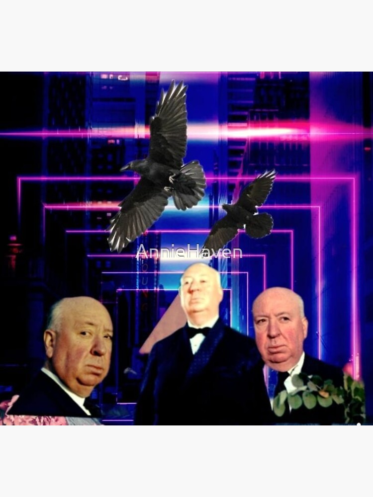 "Alfred Hitchcock Fan art" Sticker for Sale by AnnieHaven | Redbubble