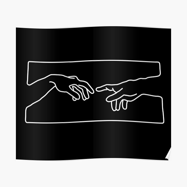 "Creation of Adam Line Art" Poster for Sale by M-Nehmer | Redbubble