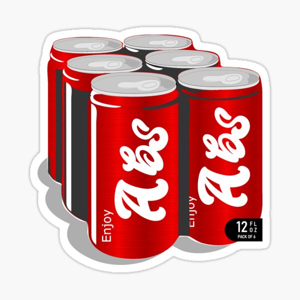 "Six Pack of Abs | Six Pack Workout | Abs Joke" Sticker for Sale by ...