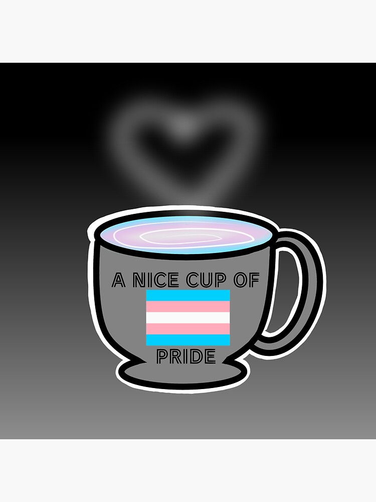 "Transgender Pride Coffee Cup" Sticker for Sale by Coffee-Corpse ...