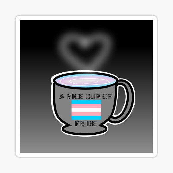 "Transgender Pride Coffee Cup" Sticker for Sale by Coffee-Corpse ...