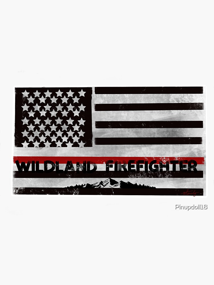 "Wildland Fire Fighter " Sticker for Sale by Pinupdoll18 | Redbubble