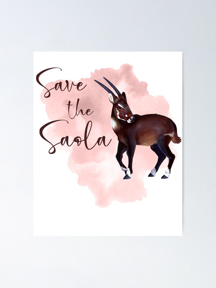 "Save the Saola" Poster for Sale by ErmessThiings | Redbubble
