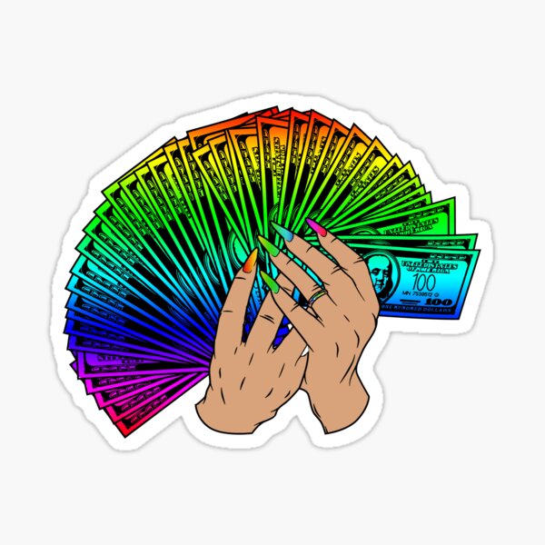 "pride money hands" Sticker for Sale by neekascreations | Redbubble