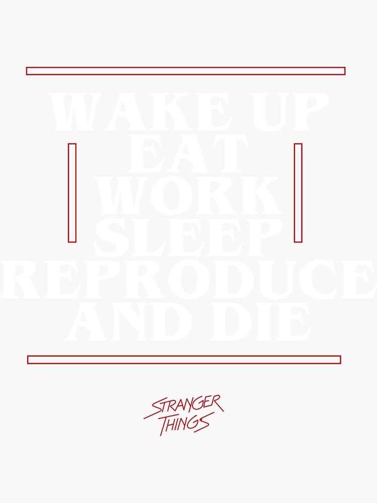 "Stranger Things Vecna Quote "Wake Up"" Sticker for Sale by ...