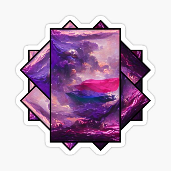 "Subtle Bi Pride Landscape" Sticker for Sale by XantheGeometric | Redbubble
